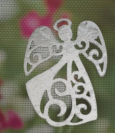 MAGNETIC WINDOW /DOOR SCREEN SAVER DECORATIVE ORNAMENT SILVER DANCING ...