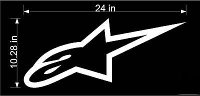 HUGE 10 "X 24" Alpinestar Sticker Decal Alpine Star