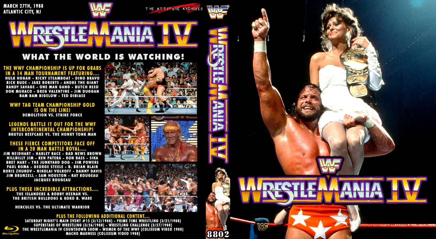 WWF Wrestlemania 4 (1988) Blu Ray