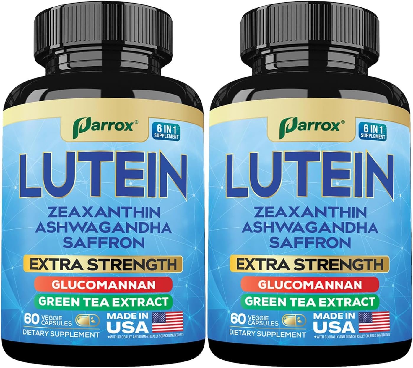 Lutein Supplement with Zeaxanthin, Ashwagandha, Saffron, Green Tea ...