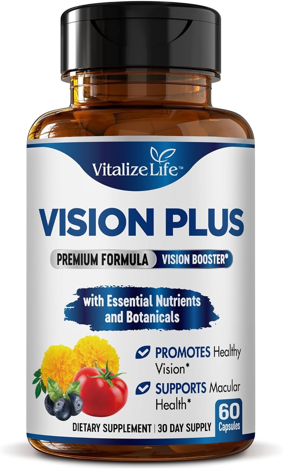 Vision Plus Complete Eye Supplements for Adults – Eye Vitamins for ...