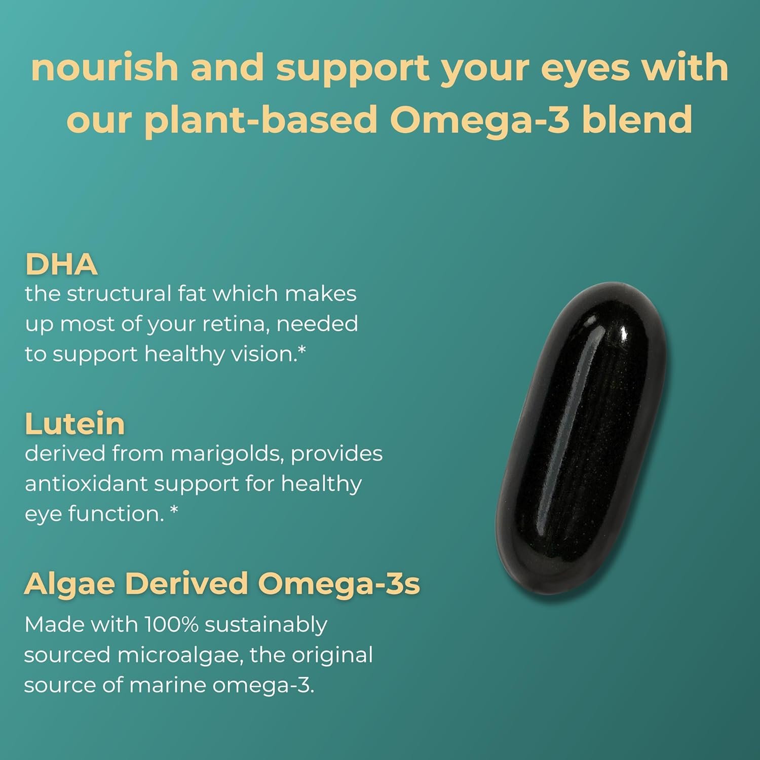 Iwi Life Eye Omega-3, 30 Softgels (30 Servings), Vegan Plant-Based ...
