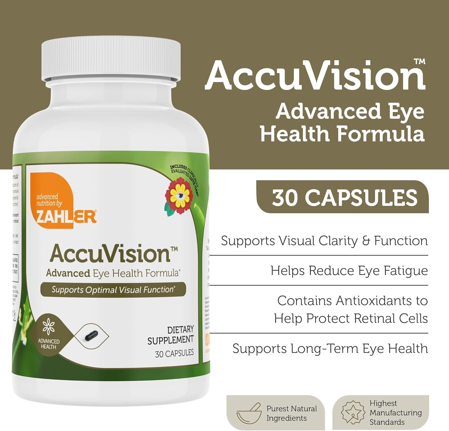 Zahler AccuVision, Advanced Eye Health Formula, 30 Capsules