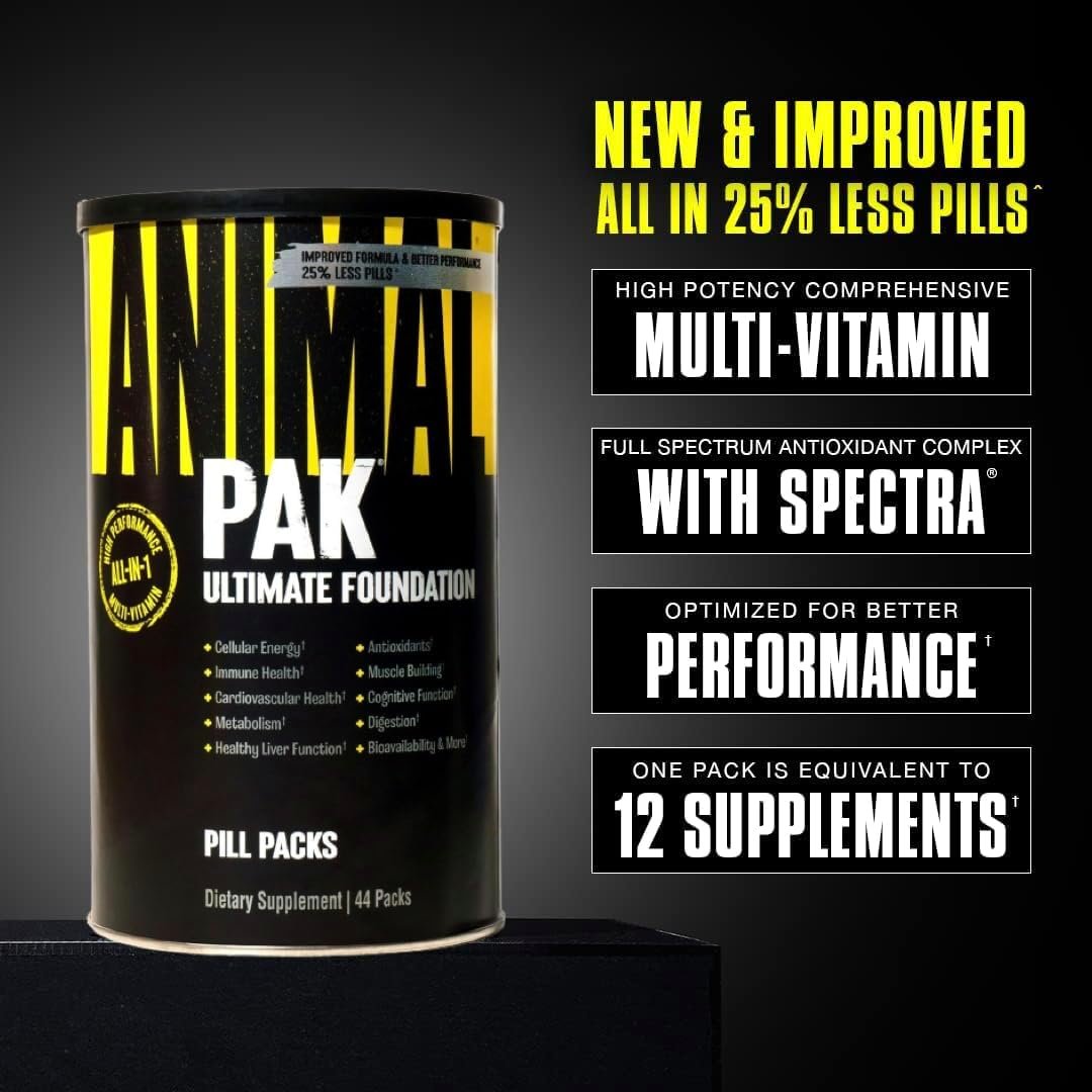 Animal Pak - Convenient Multivitamin for Men & Women Daily All-in-One ...