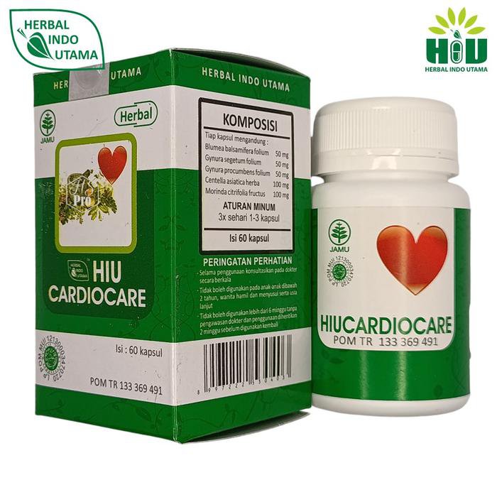 5 Boxs HIU Cardiocare HERBAL INDO UTAMA Helps Blood Circulation and ...
