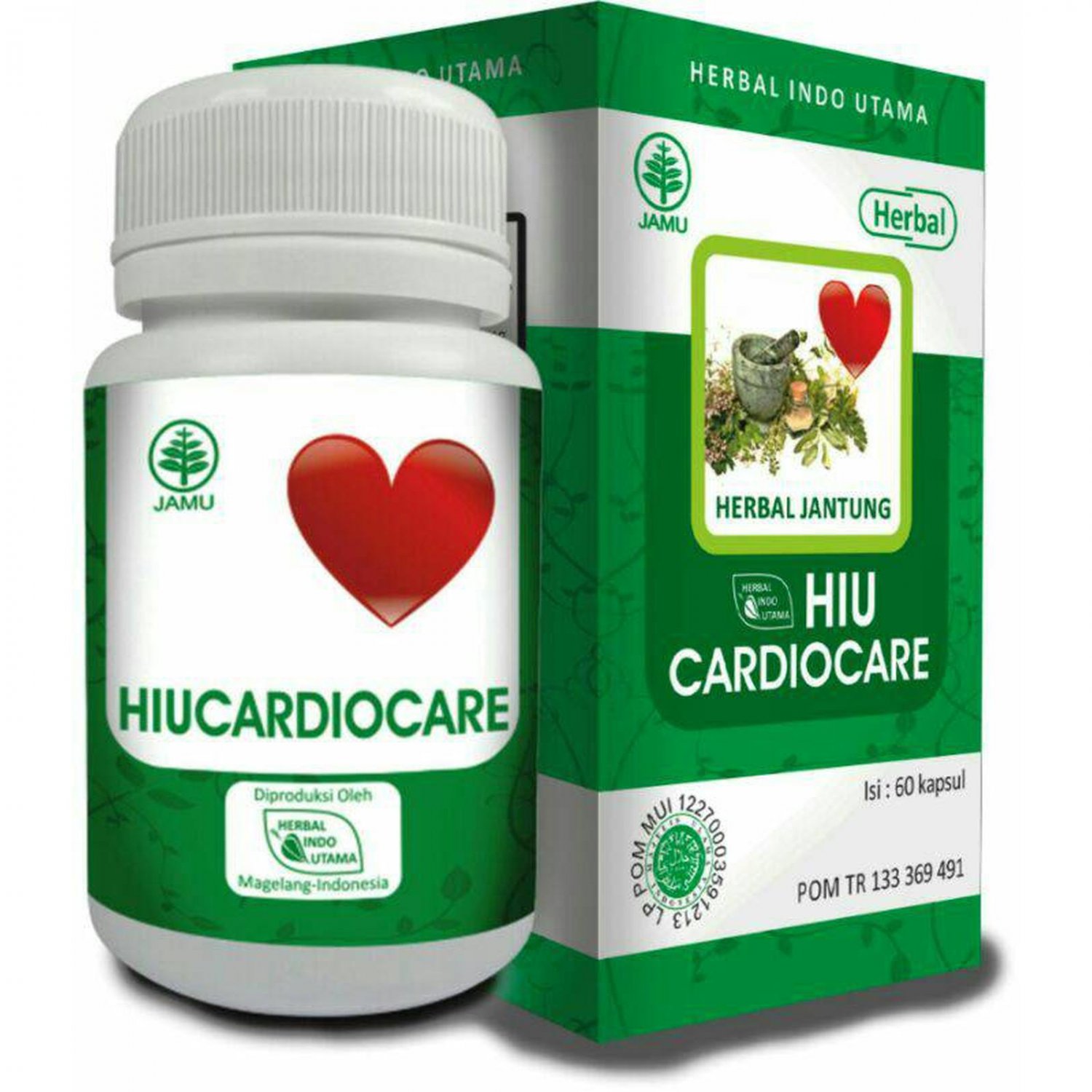 5 Boxs HIU Cardiocare HERBAL INDO UTAMA Helps Blood Circulation and ...