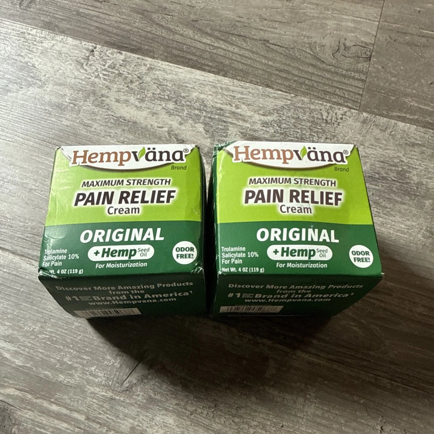 2 pack of Hempvana Maximum Strength Pain Relief Cream Original 4 oz
