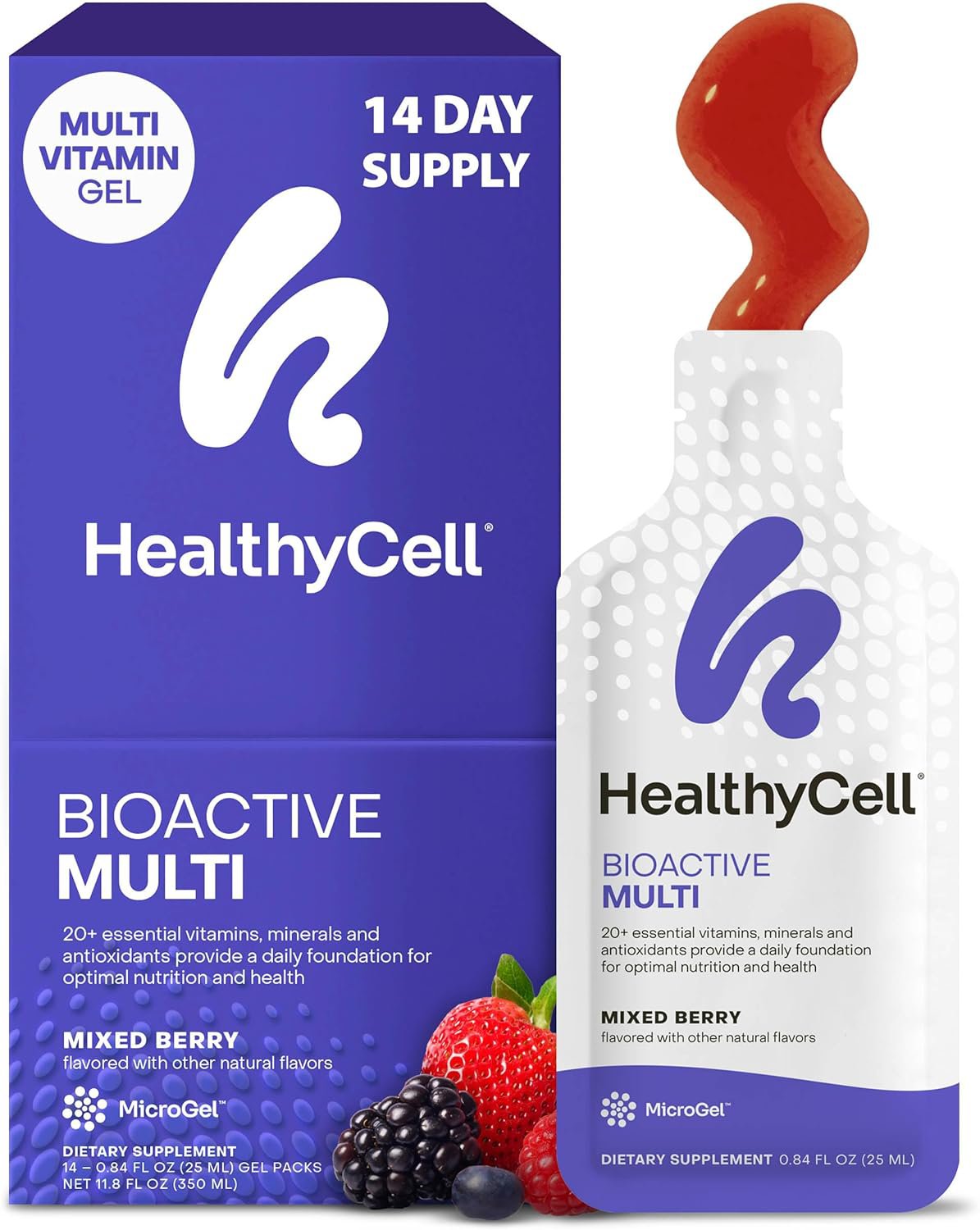 Healthycell Bioactive Daily Liquid Multivitamin for Men & Women – 20+ Essential Vitamins,