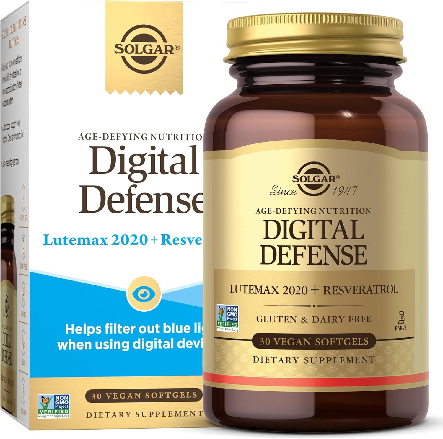 Solgar Digital Defense Eye Vitamin and Mineral Supplement, Support Eye ...