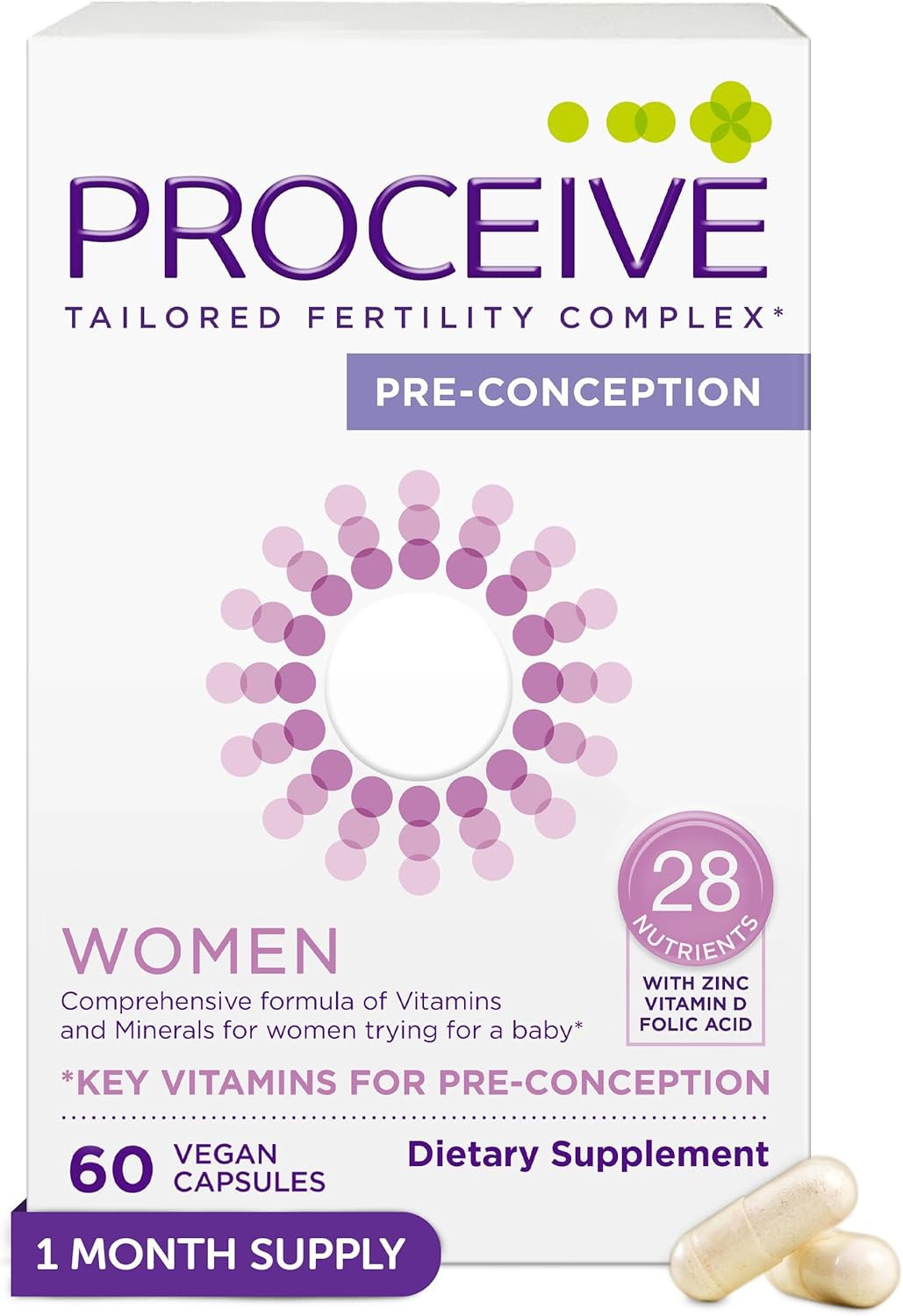 Proceive Tailored Fertility Supplement for Her, Women - Womens Pre ...