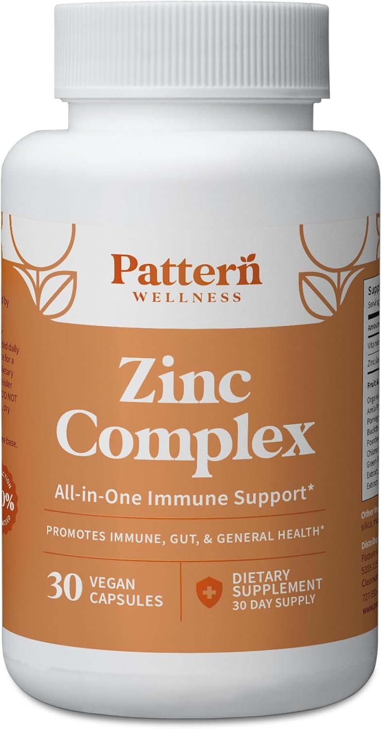 Pattern Wellness Zinc Complex Supplement - High Absorption Zinc with ...