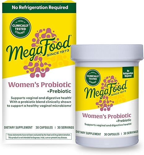 MegaFood Womens Probiotic + Prebiotic - Gluten-Free Prebiotics and ...
