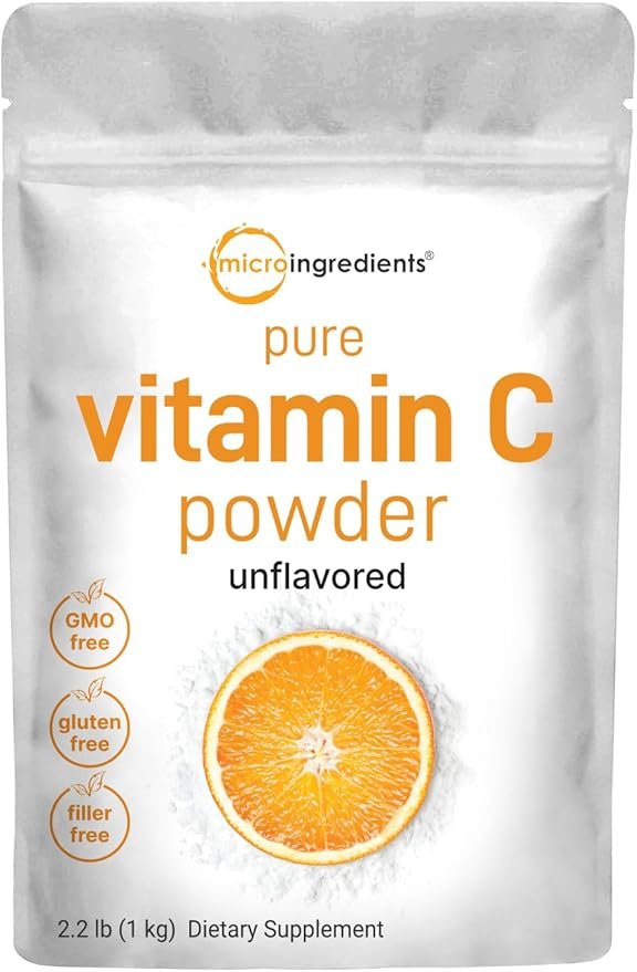 Pure Vitamin C Crystal Powder Water Soluble Vitamin C 1000mg Per Serving