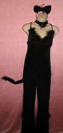 FREDERICKS OF HOLLYWOOD Kitty Cat Costume Maribou Feather Lingerie ...