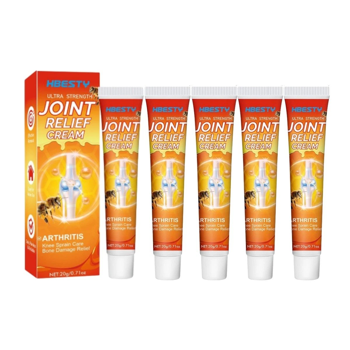 [Pack of 5] Knee Joint Relief Cream Arthritis Treatment Cream Ointment 20g
