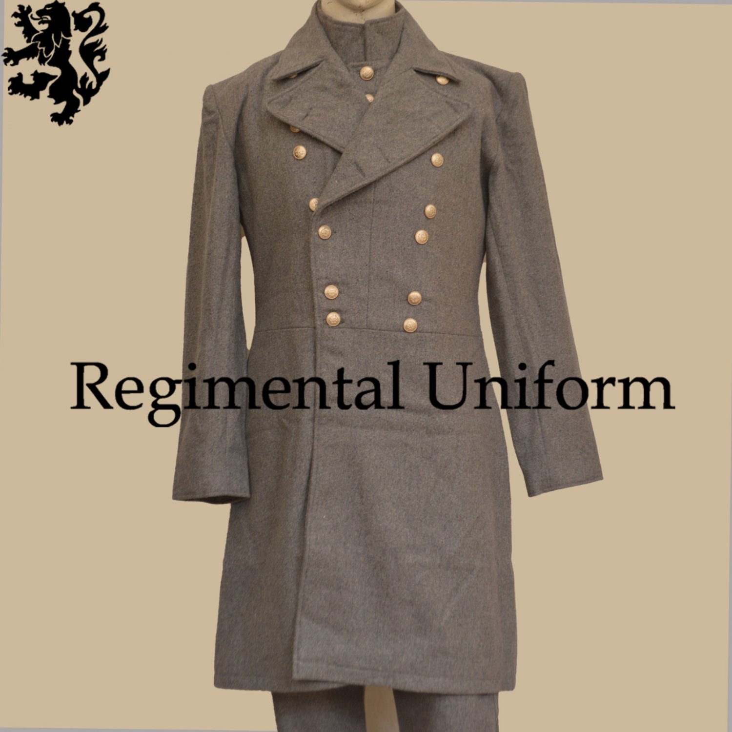 Russian Soviet Officer Coat Civil War Military Historical Fashion Grey ...