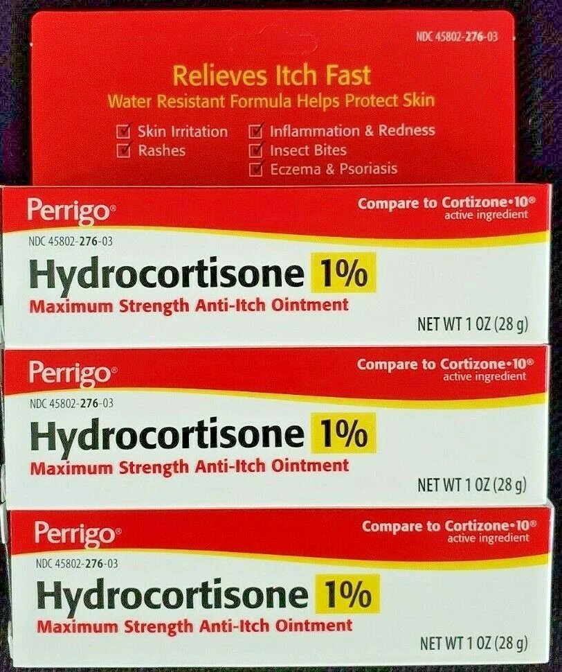 Perrigo Hydrocortisone Ointment 1% Maximum Strength Anti-Itch 1oz Tube ...