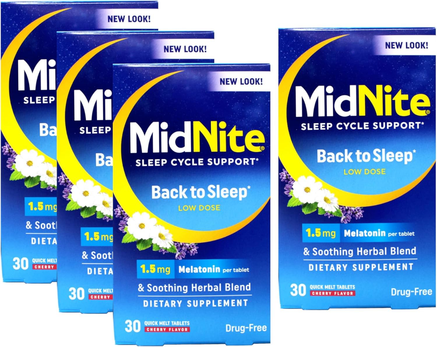 Midnite Sleep Aid for Occasional Sleeplessness, 30 Chewable Cherry ...