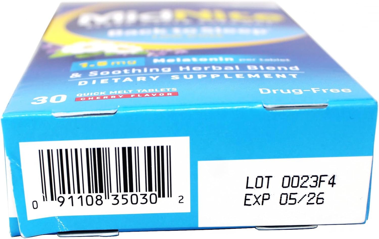 Midnite Sleep Aid for Occasional Sleeplessness, 30 Chewable Cherry ...