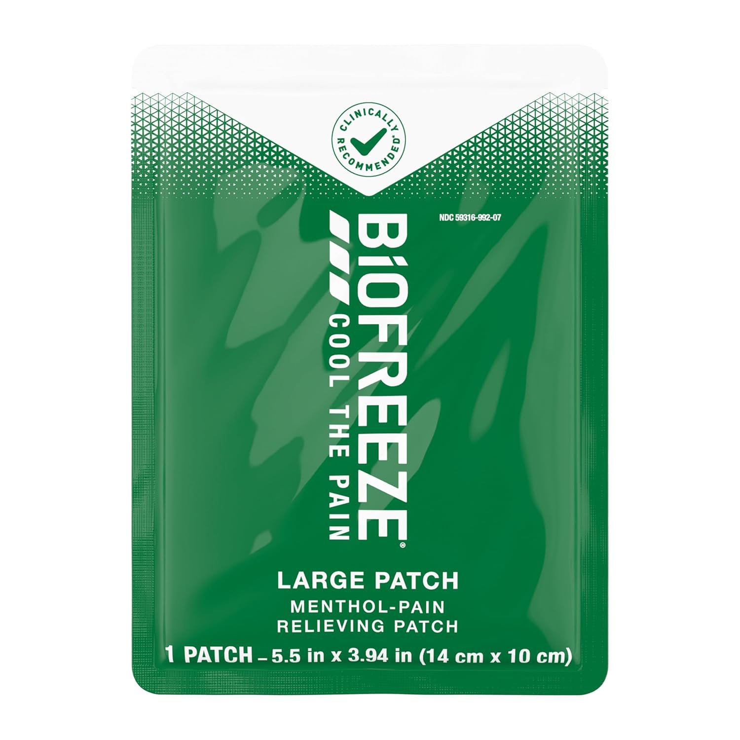 Biofreeze Large Pain Relief Patches, Menthol Pain Patches 5 ct