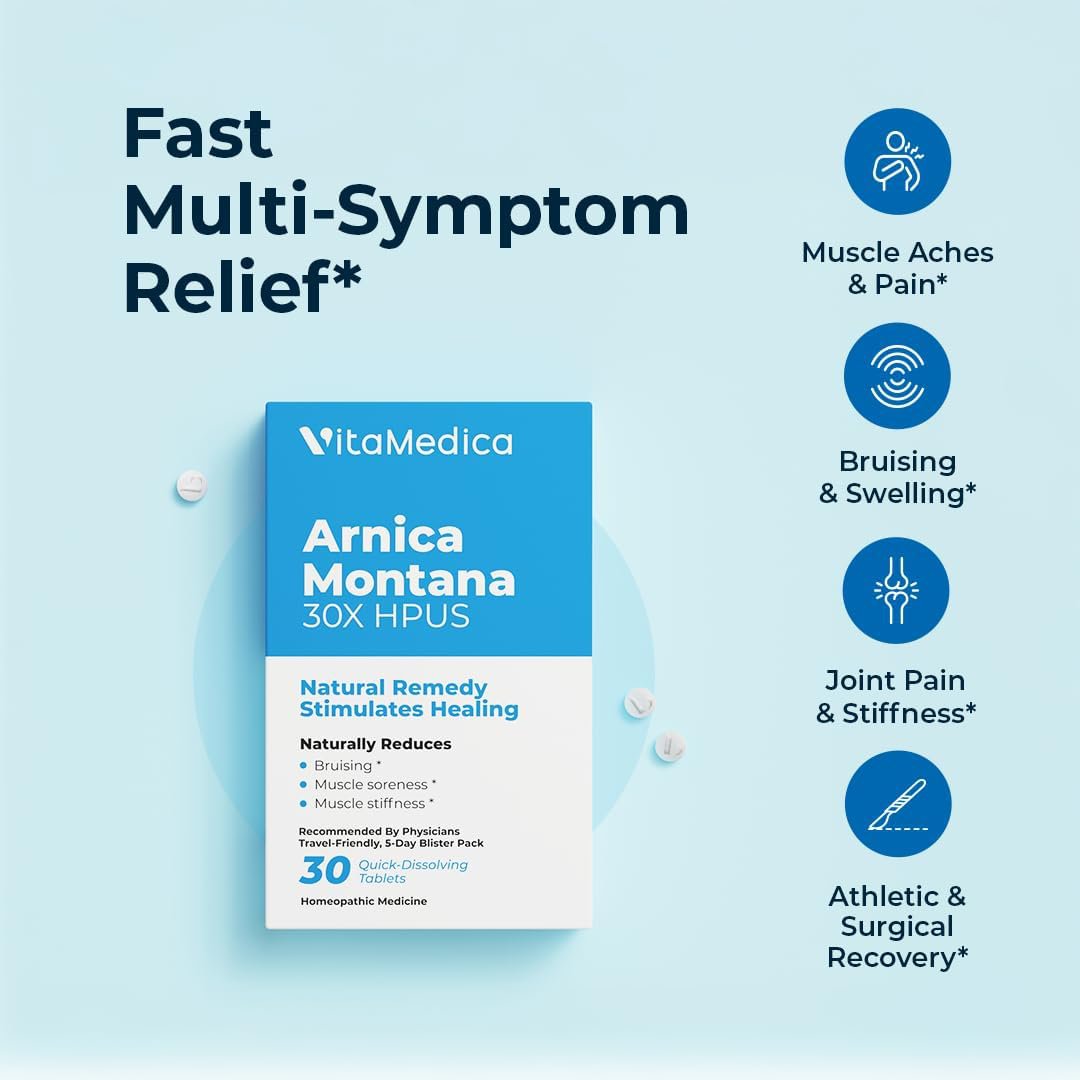 Arnica Montana 30X HPUS, Clinical Grade, Quick Dissolve Tablets, Five ...