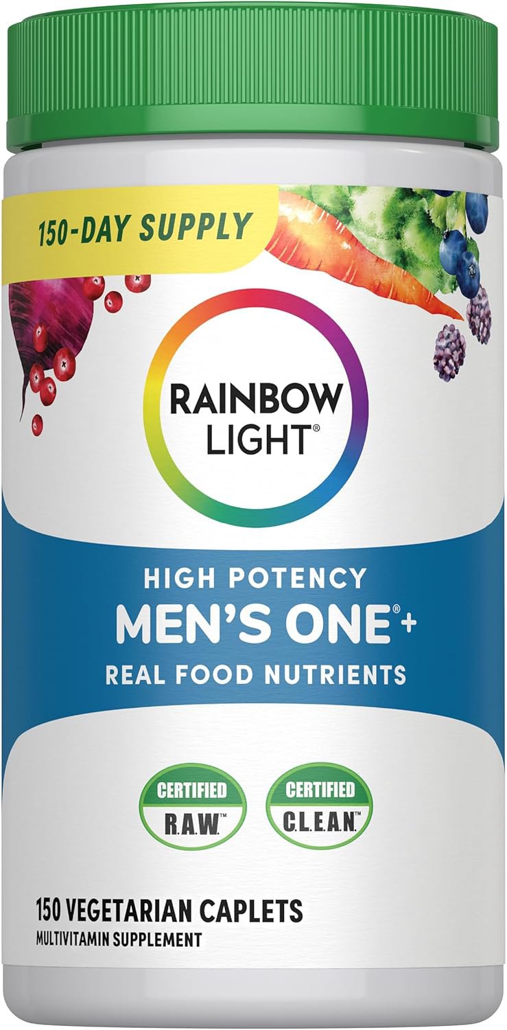 Rainbow Light Men's One High Potency Multivitamin – 150 Vegetarian ...