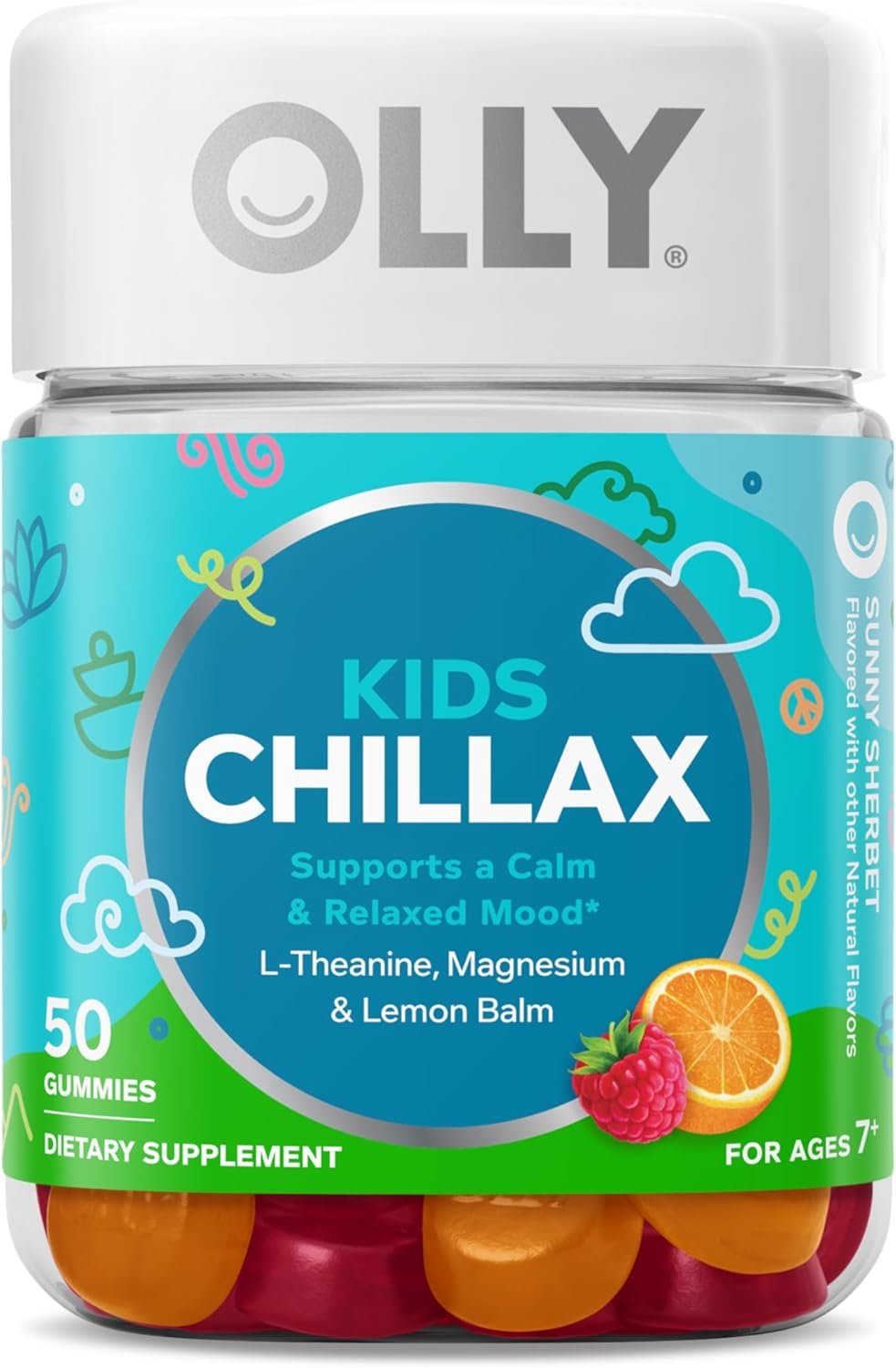 OLLY Kids Chillax Gummy, For a Calm and Relaxed Mood*, Magnesium, L ...