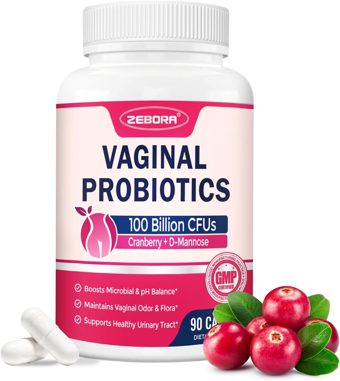 ZEBORA Vaginal Probiotics for Women 100 Billion CFUs, Probiotic for ...