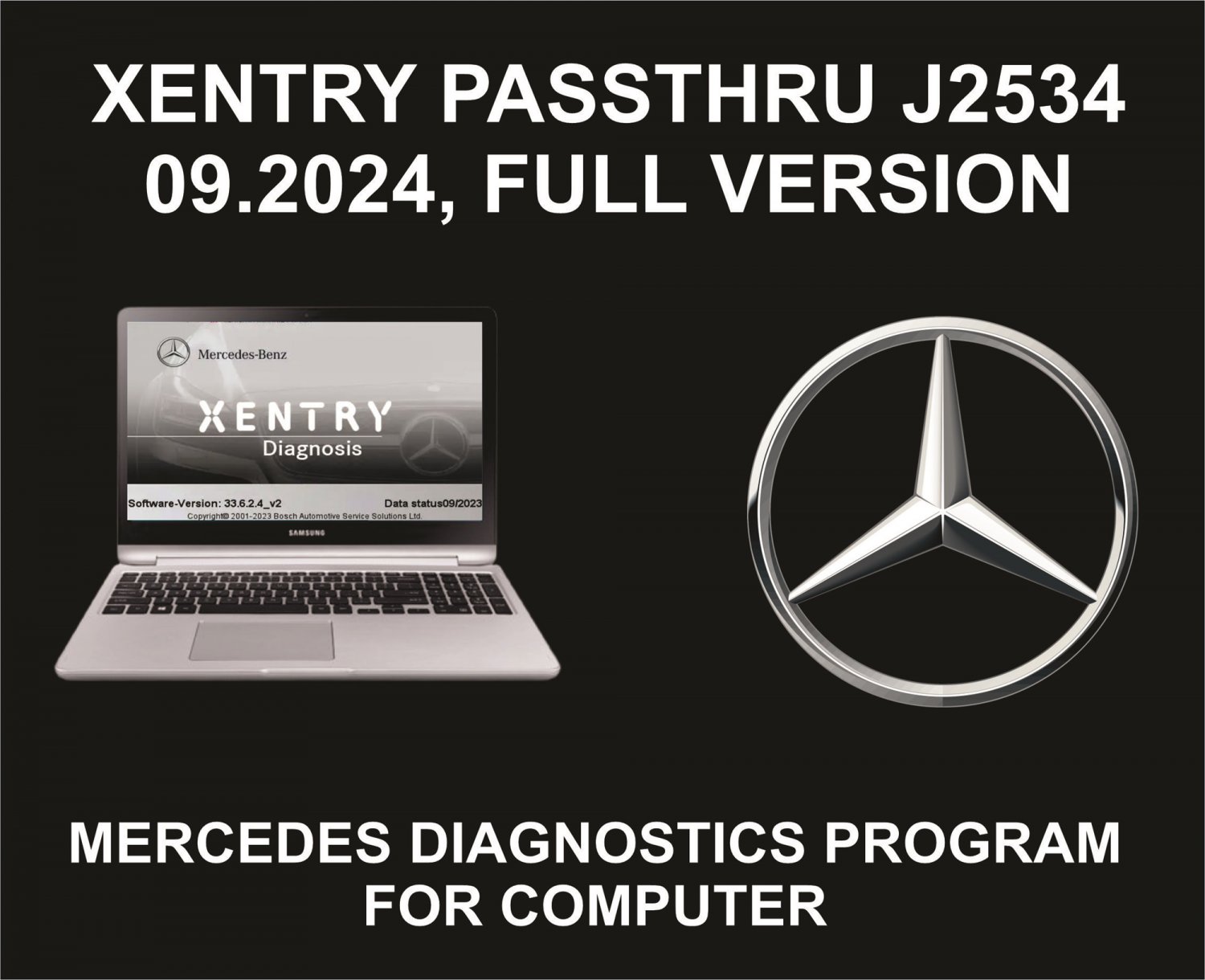 Xentry Passthru J2534, Mercedes Diagnostics Tool, For Computer