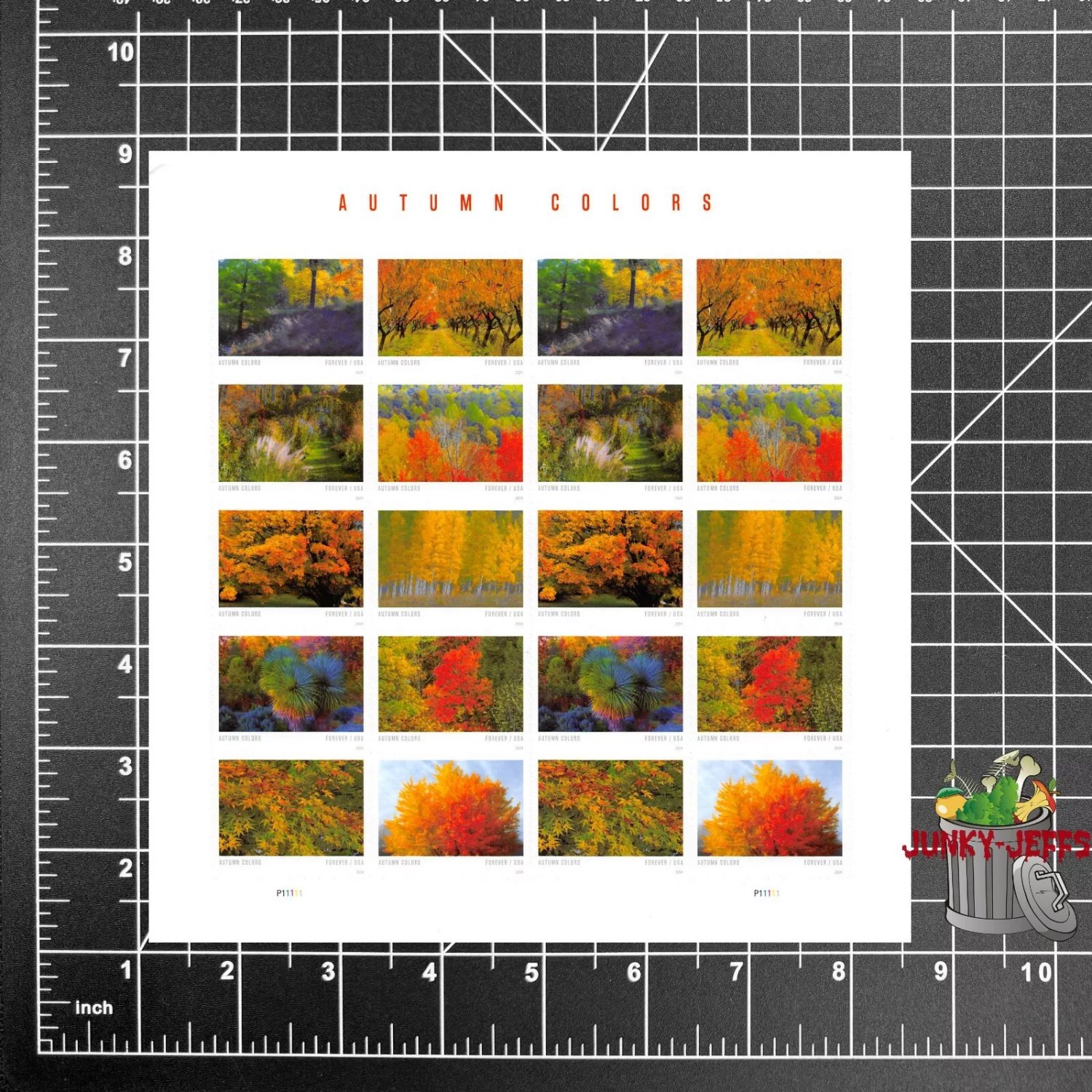 2024 USPS SHEET OF 20 FIRST CLASS LETTER FOREVER STAMPS AUTUMN COLORS ...