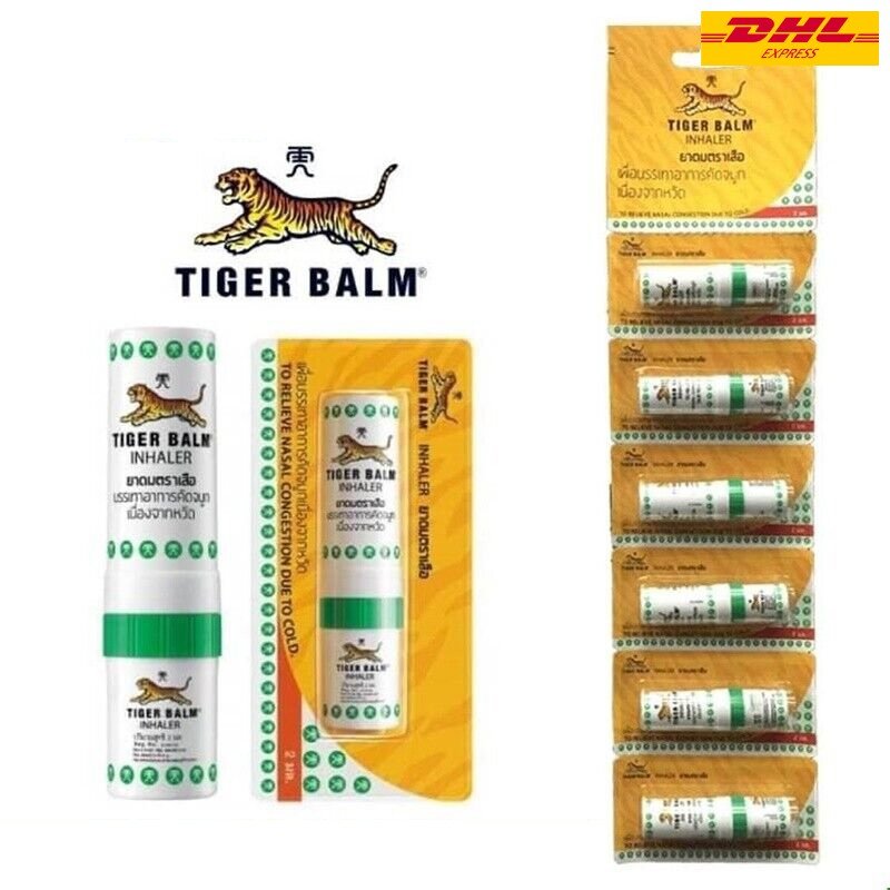 60 x 2ml. Tiger Balm Nasal Inhaler Eucalyptus Oil Aromatic Refresh