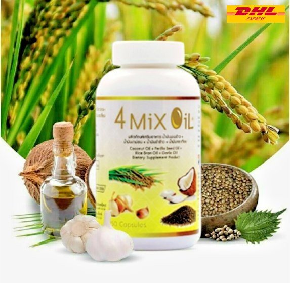 4 Mix Oil Coconut Oil Rice Bran Oil Perilla Oil Garlic Oil Hala