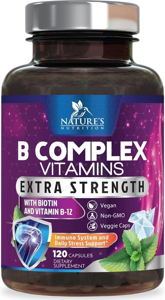 Vitamin B Complex Vitamin B Supplement - B-Complex Vitamins with B12 ...