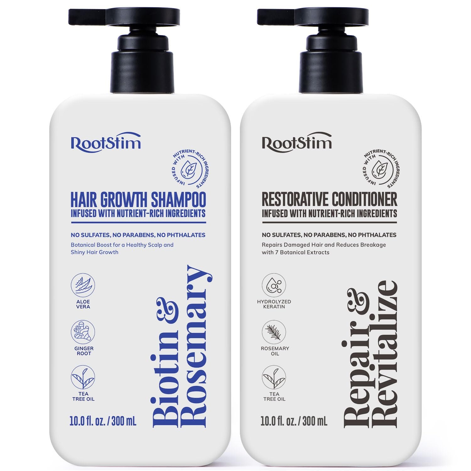 Hair Growth Shampoo & Conditioner Set – Rosemary & Biotin for Thicker ...