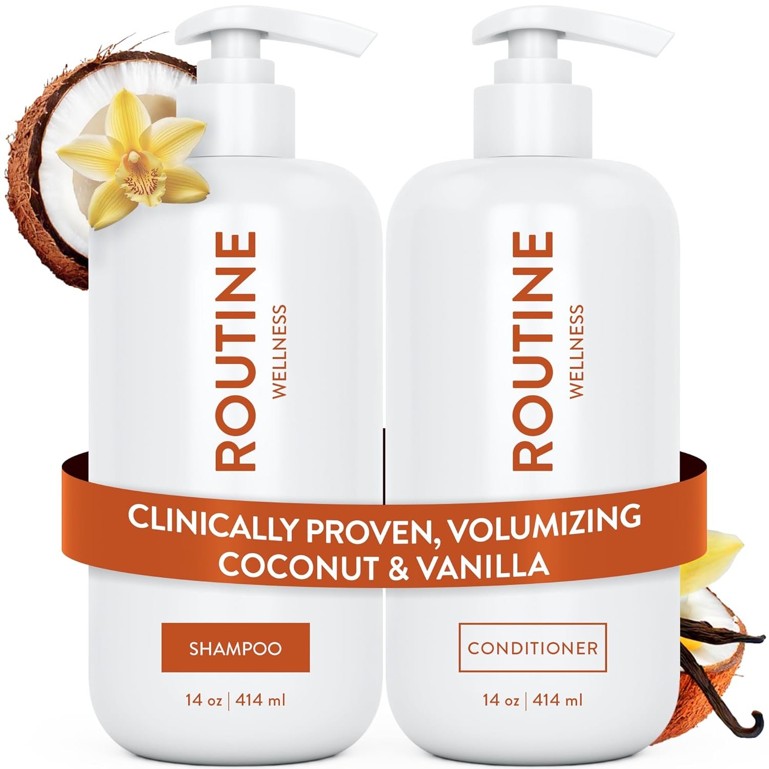Routine Wellness Anti-Thinning Shampoo & Conditioner Set, Biotin DHT ...