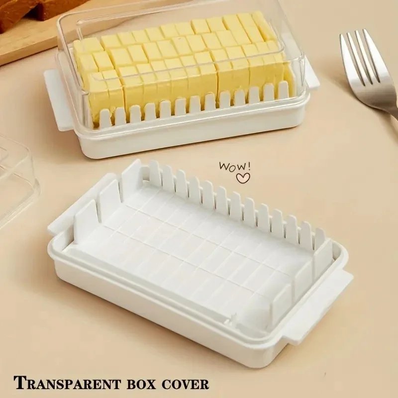 Butter Cutter Box Cheese Butter Storage Box with Lid Butter Dish Stick ...