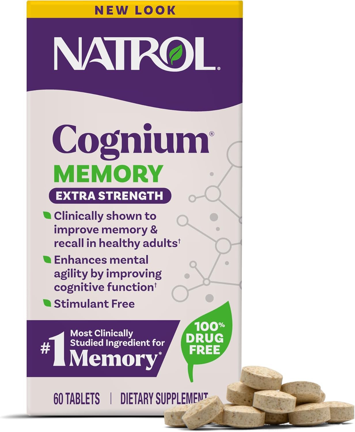 Natrol Cognium Memory Extra Strength, Brain Health Supplements