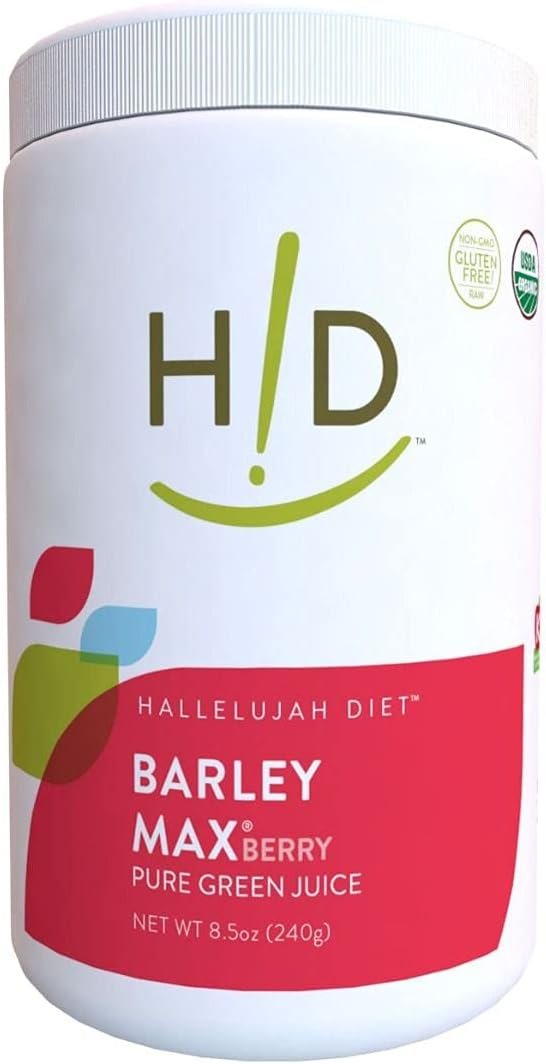 Hallelujah Diet Organic BarleyMax – Barley & Alfalfa Green Juice Powder ...
