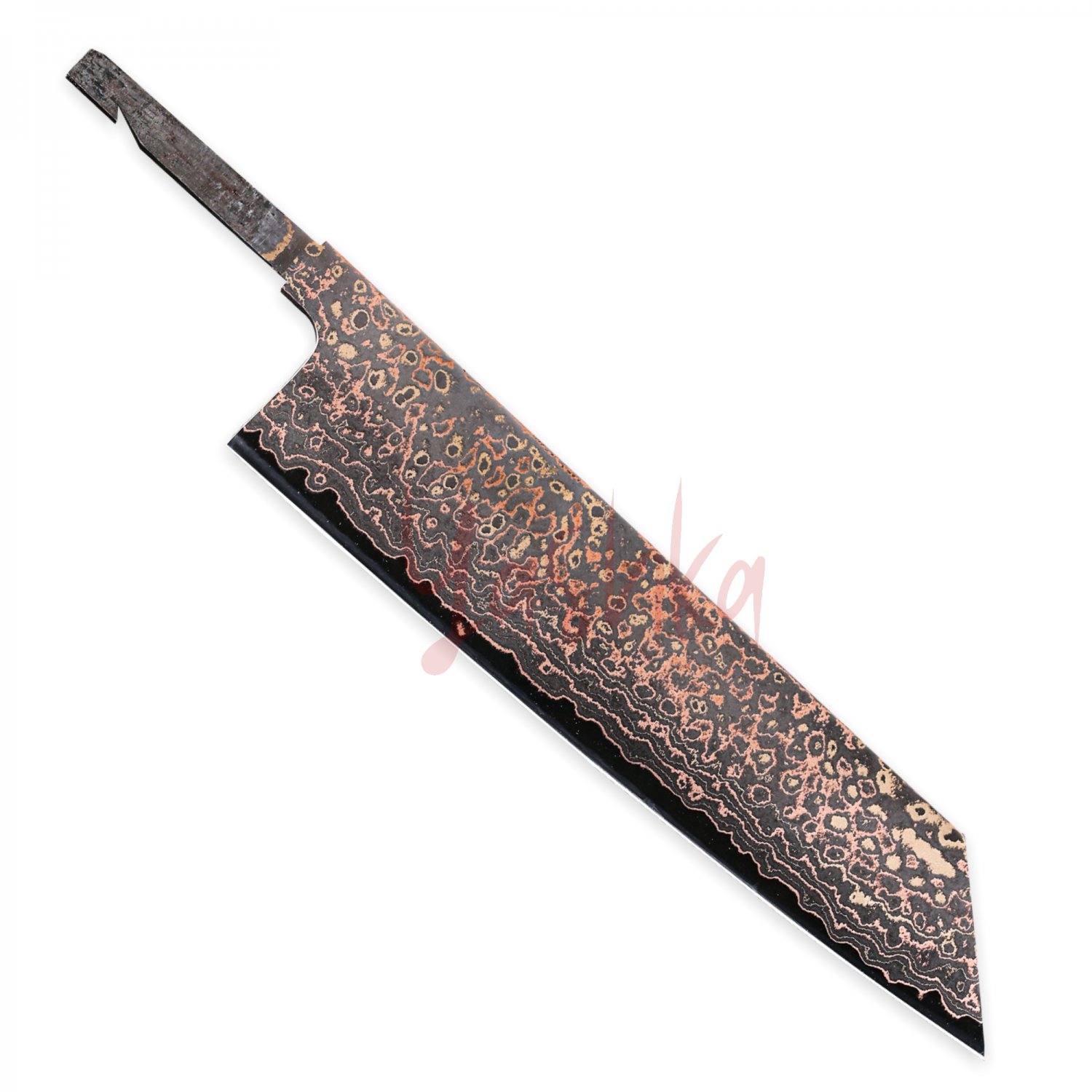 Damascus Knife Blank Japanese Kiritsuke Blade Shape Cu Mai Steel Knife ...