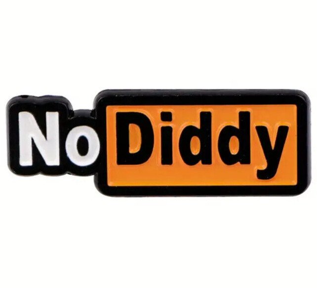 NO DIDDY P Puff Daddy Metal Badge enamel Brooch Pin Sean Combs rap hip ...