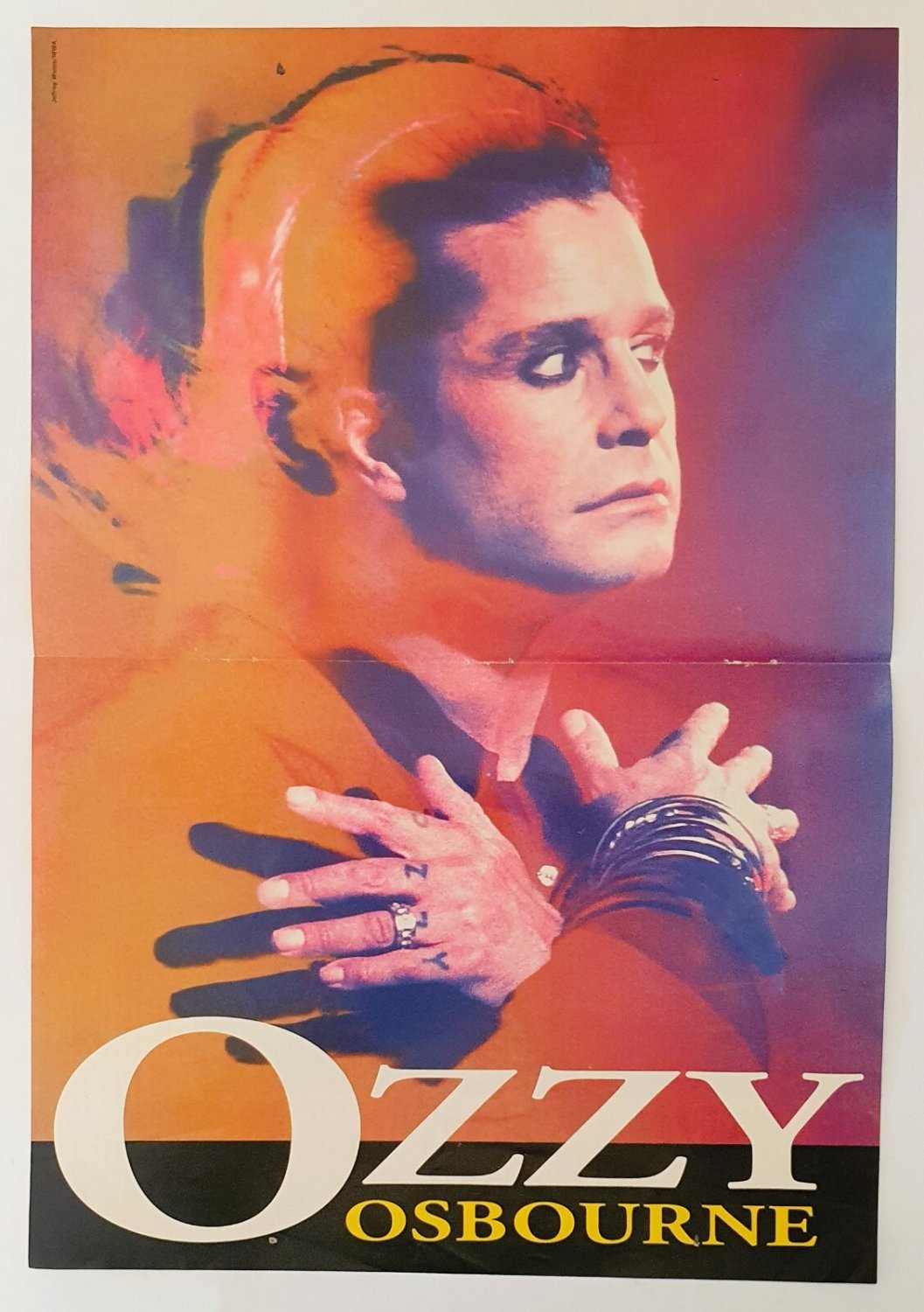 OZZY OSBOURNE RIP magazine pull out giant pin up centre fold poster 1990s