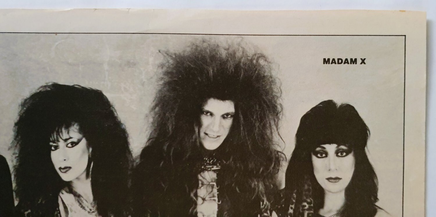 MADAM X Metal Edge magazine pin-up pull-out poster 1 page vintage 80s ...
