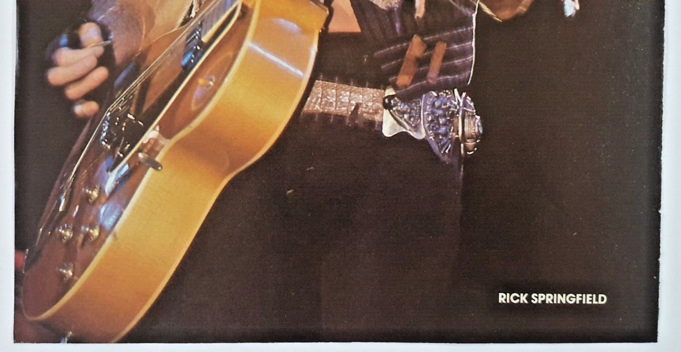 RICK SPRINGFIELD QUIET RIOT Teen Stars magazine pin-up pull-out poster 1985