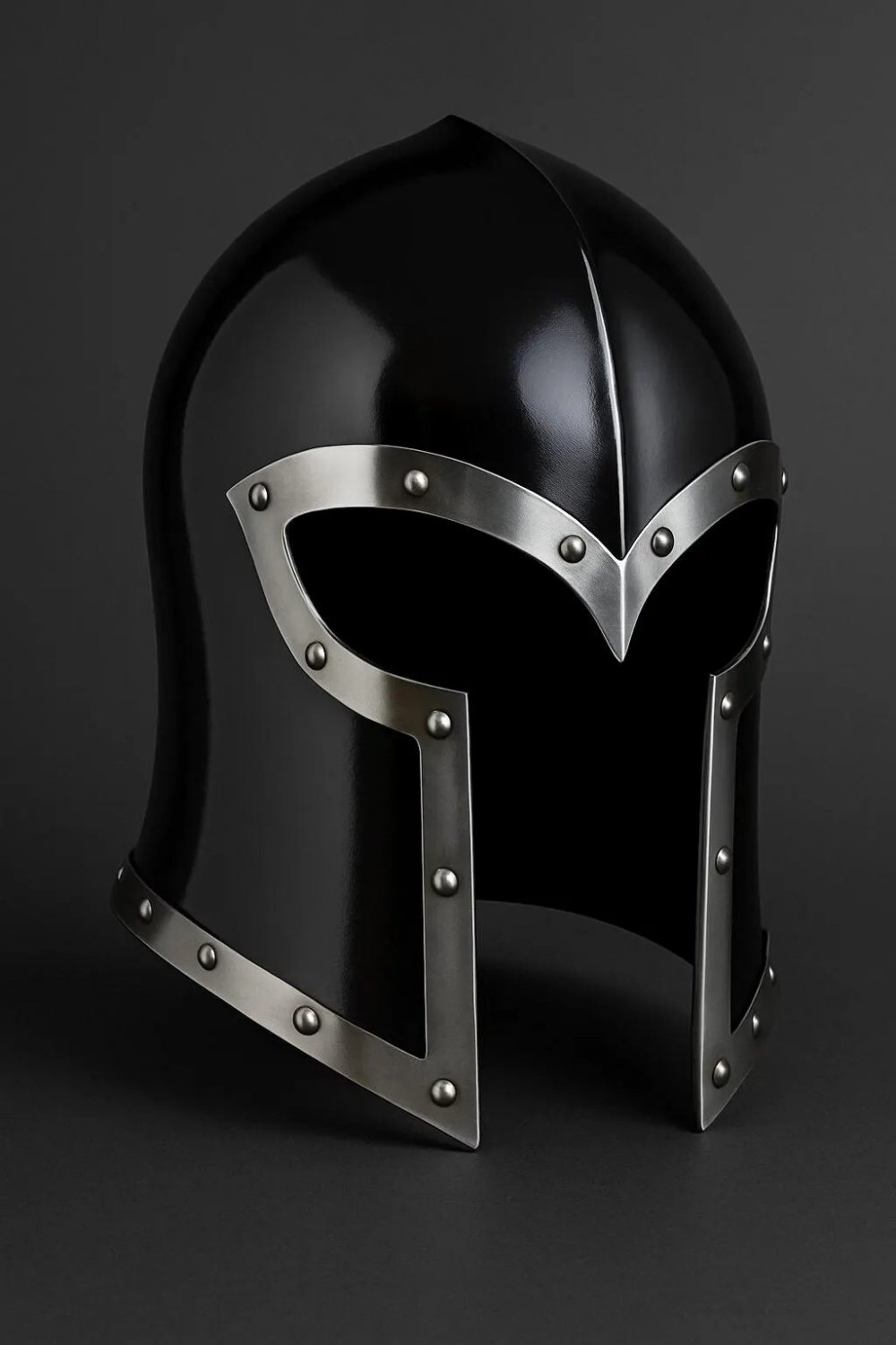 Viking Visored Barbuta Battle Knight Helmet Black Medieval Helm Armor ...