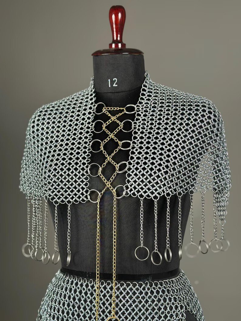 Lady chainmail armor Medieval knight armor chainmail female costume medieval