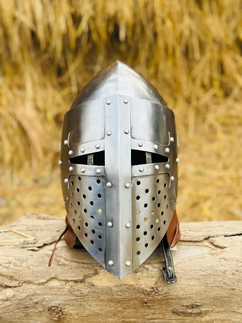 Medieval Bascinet Helmet |Medieval Barbute Helmet Medieval Knight Armor