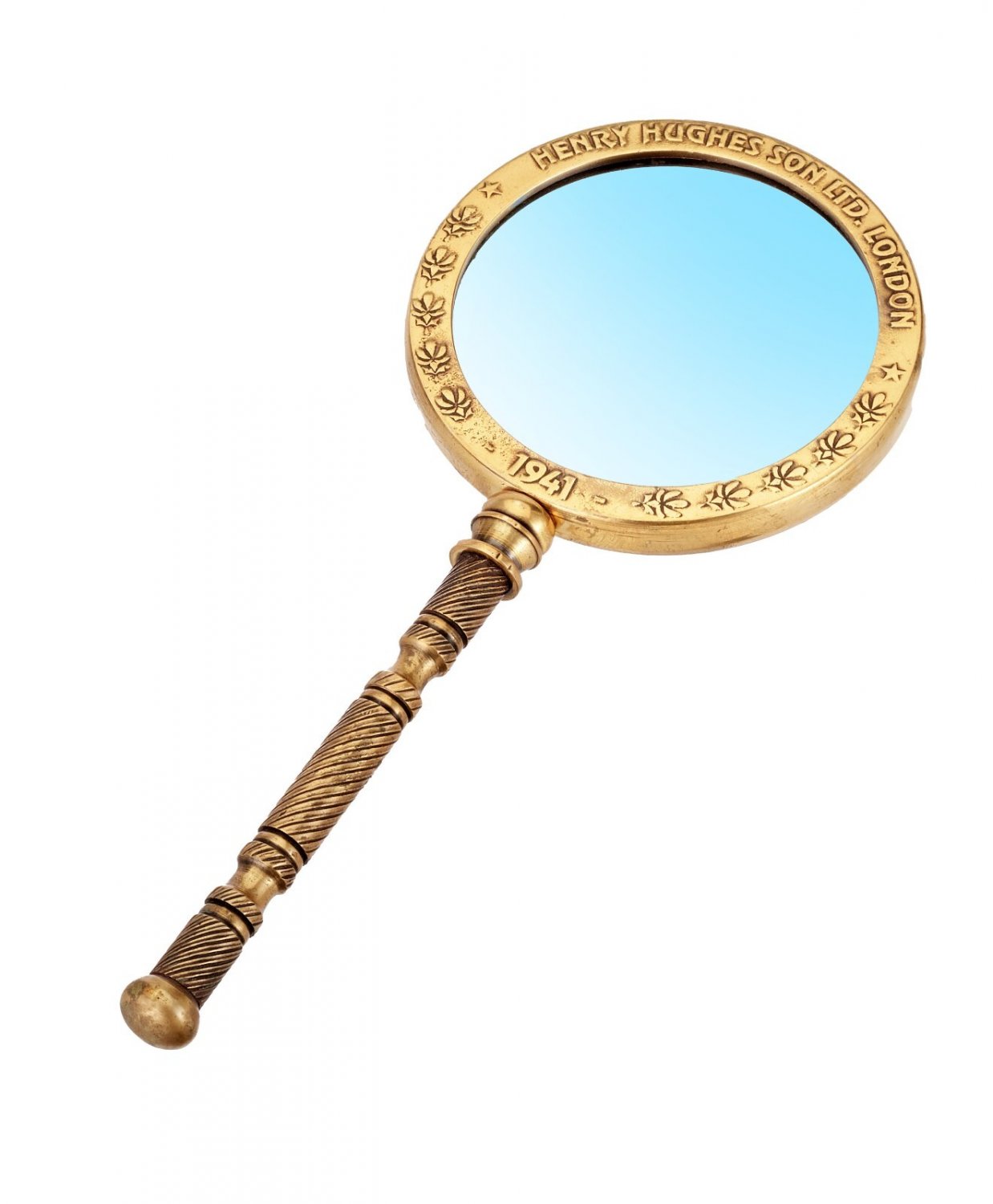 Antique Brass Heavy Magnifying Glass Vintage Magnifier Collectible gift ...