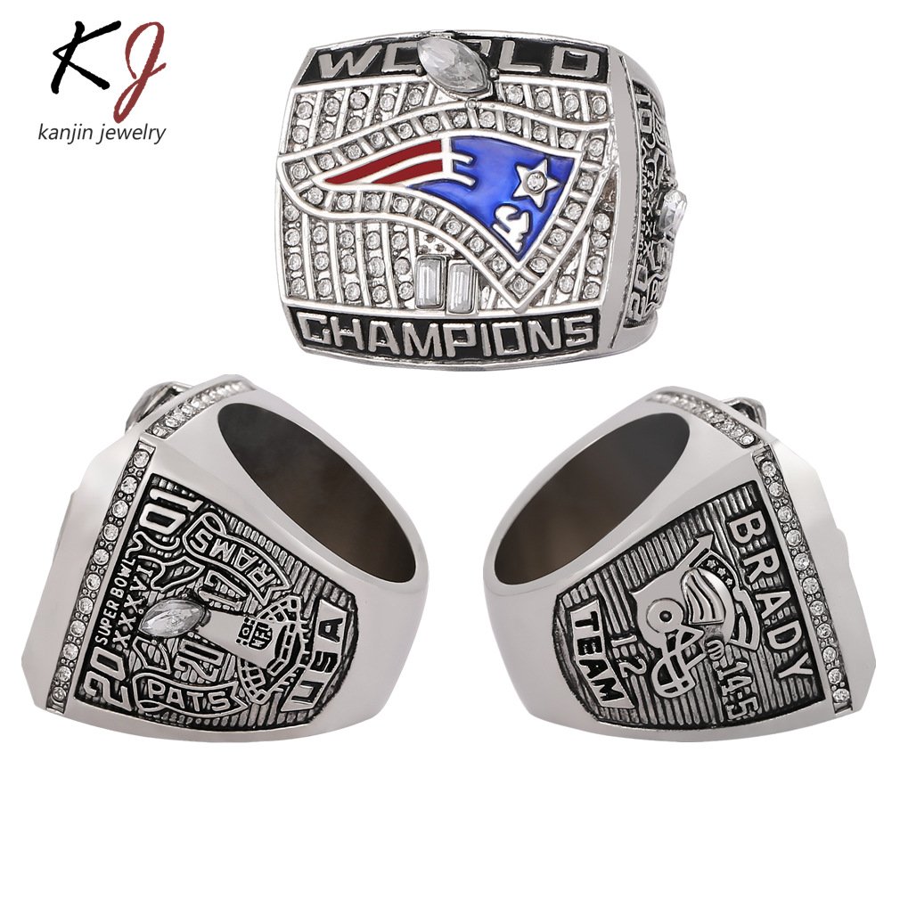 NFL New England Patriots 2001 AFC Championship Ring Vintage+BC29