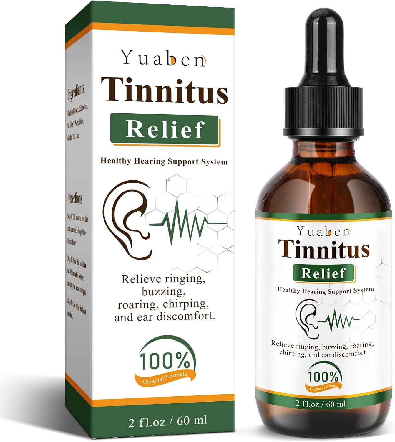 Tinnitus Relief for Ringing Ears, Ear Drops for Clogged Ears & Ear ...
