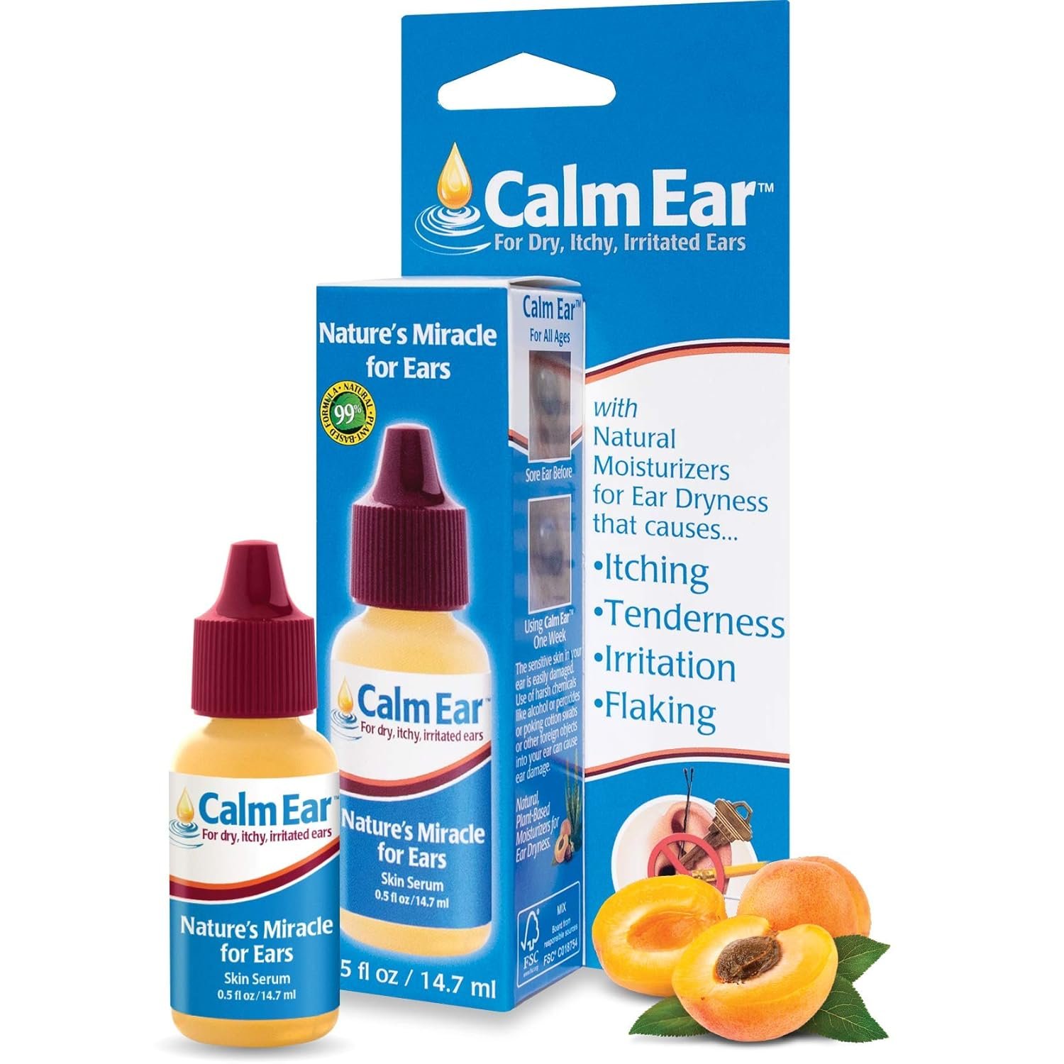 Miracell Calm Ear Drops 14.7 ml – Natural Relief for Itchy, Irritated ...